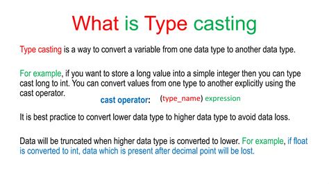 Type Casting In C Programming Pptx Programming Languages Computing