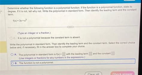 Solved Determine Whether The Following Function Is A Chegg