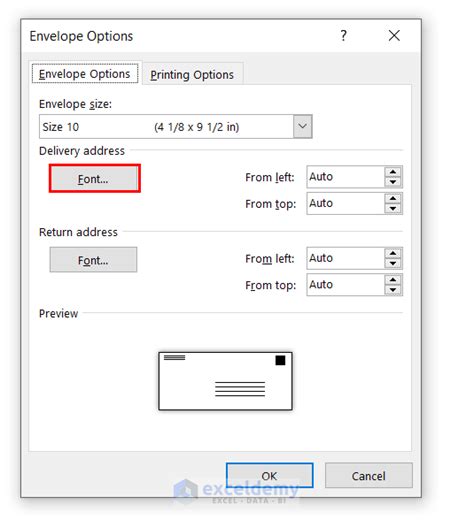 How To Mail Merge From Excel To Word Envelopes 2 Methods