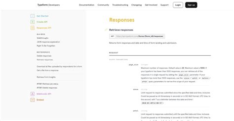 using the typeform api to get responses in javascript endgrate