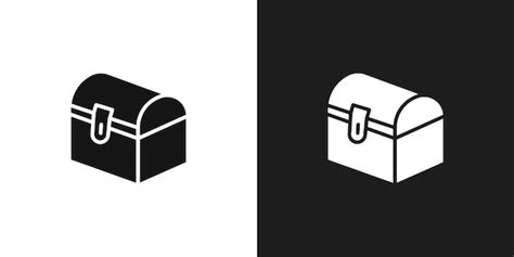 Premium Vector Treasure Chest Icon Line Art Vector