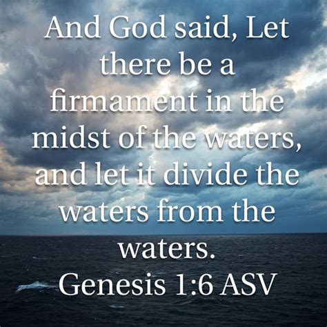 Genesis 16 And God Said Let There Be A Firmament In The Midst Of The
