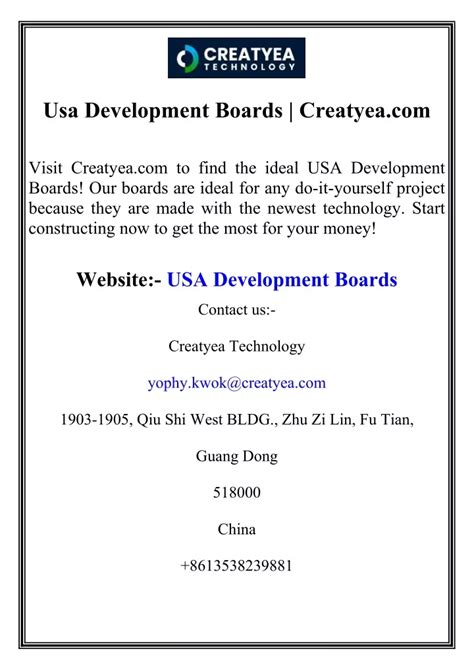 Ppt Usa Development Boards Powerpoint Presentation Free