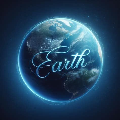 Premium Photo A Planet Earth With The Word Earth On It