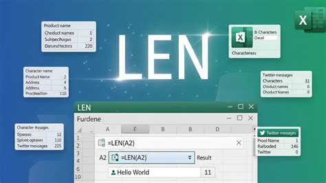 How To Use The Len Function In Excel To Count Characters — With Real