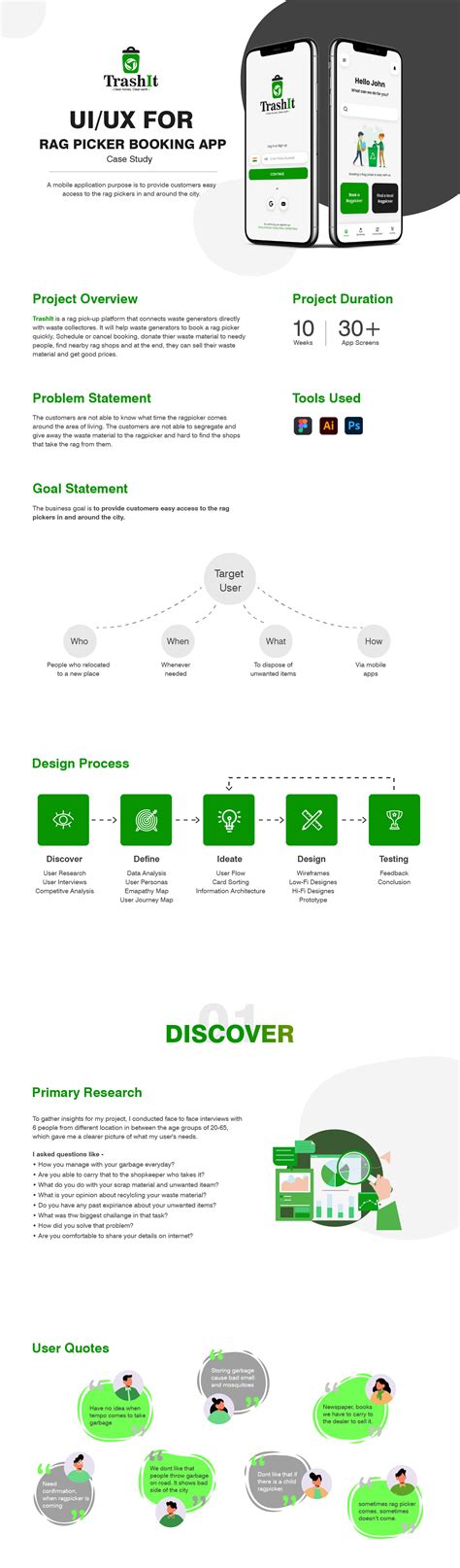 Ui Ux For Booking A Rag Picker Behance