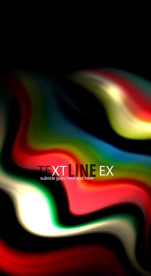 검은 배경에 초록 물결 라인 유체 레인 보우 스타일 컬러 줄무늬 프레 젠 테이 션 애플 리 케이 션 배경 배너 또는 포스터에 대 한 예술적인 그림 0명에 대한 스톡 벡터