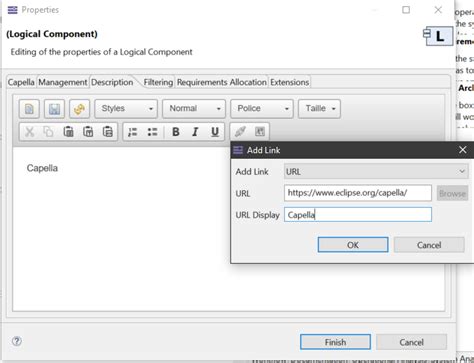 Unable To Generate Html Hyperlink In A Description Item With Cap 52