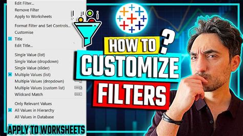 How To Customize Filters Tableau Course 59 Youtube