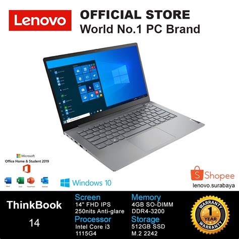 Jual Lenovo Thinkbook G Itl Ftid Grey Core I G Shopee Indonesia