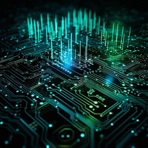 Premium Photo Circuit Board With Binary Code