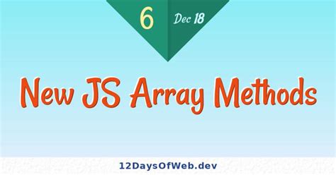 New Js Array Methods Eniola Ajayi