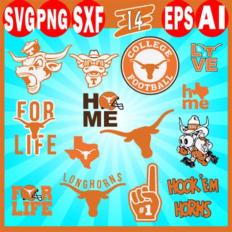 Texas Longhorns Svg Bundle Texas Longhorns Logo Sport Svg Inspire