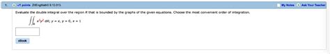 Solved Evaluate The Double Integral Over The Region R That