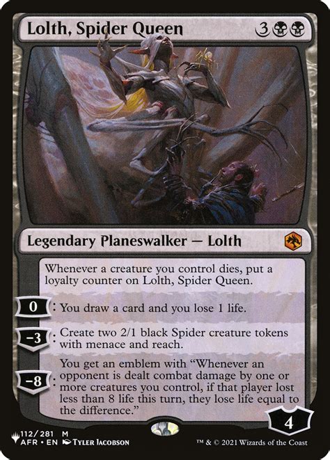 Lolth Spider Queen List Afr 112 The List Game Nerdz