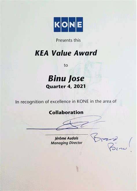 Binu Jose On Linkedin Kone Collaboration Lifeatkone 16 Comments