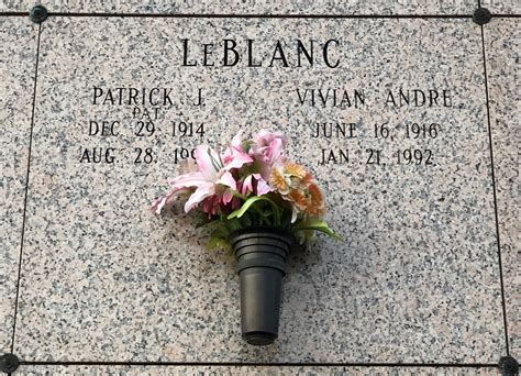 Patrick Joseph Pat” Leblanc 1914 1998 Memorial Find A Grave