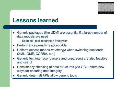 ppt udm an infrastructure for implementing domain specific modeling