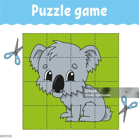 어린이 교육을위한 퍼즐 게임 교육 개발 워크 시트 아이들을위한 게임 활동 페이지 아이들을위한 퍼즐 유치원 수수께끼 귀여운 만화 스타일의 간단한 평면 고립 벡터 일러스트 0