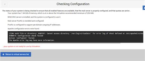 clean install gives when apache is installed before i install