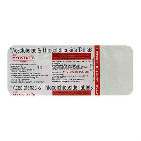 Myostat 8 Tablet Uses Price Dosage Side Effects Substitute Buy Online