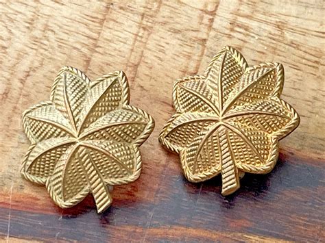 1930s To Wwii Army Major Rank Shoulder Insignia Pins Set Ns Meyer