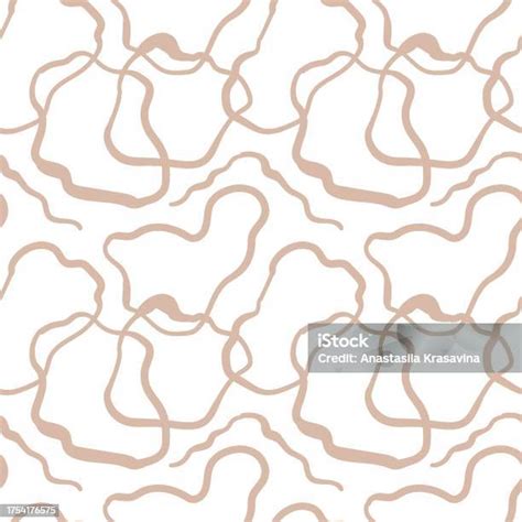 물결 모양의 이음매 없는 트리피 패턴 다채로운 추상 구불구불한 구불구불한 인쇄 낙서 나선형 및 물결 모양의 선의 매끄러운 패턴 80년대 복고풍 스타일 혼란스러운 잉크 브러시