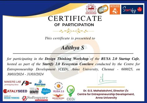 Adithya S Csbs Dept On Linkedin Rusa Thankyou