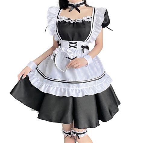 Mzenuop Maid Outfit Halloween French Maid Dress Cosplay Costume Classic