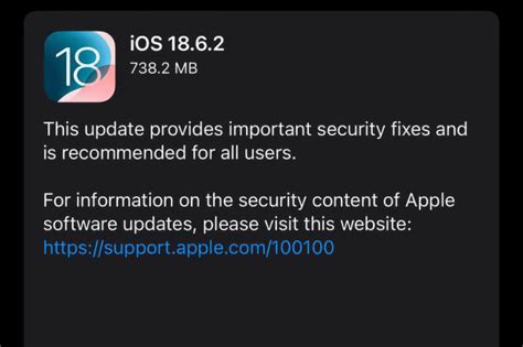 Apple выпустила IОs 18 6 2 Это обновление для Iphone нужно установить как можно быстрее