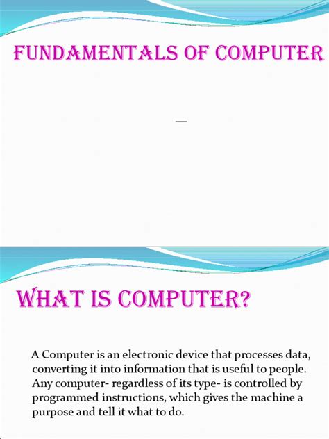 Computer Fundamentals Unit Pdf Printer Computing Computer Data