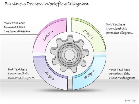 2502 Business Ppt Diagram Business Process Workflow Diagram Powerpoint Template PowerPoint