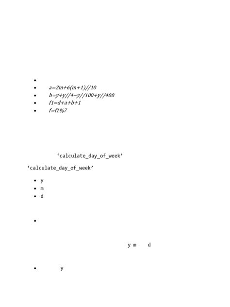 Determine The Day Of The Week Pdf