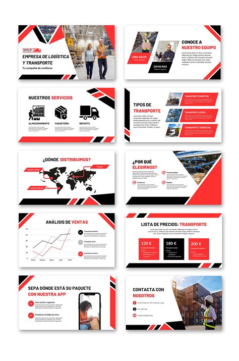 Presentación Empresa De Logística Y Transporte Behance