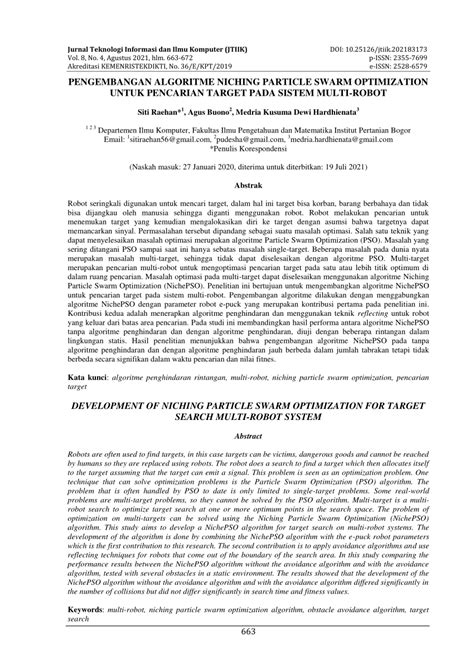 pdf pengembangan algoritme niching particle swarm optimization untuk