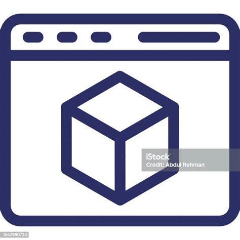 Pemodelan 3d Teknologi Pemodelan 3d Ikon Vektor Garis Besar Yang Dapat Dengan Mudah Mengedit