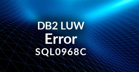 How To Fix IBM DB LUW Error Message SQL C