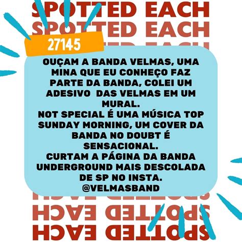 Spotted Each 💌 27145 Velmasband Instagram