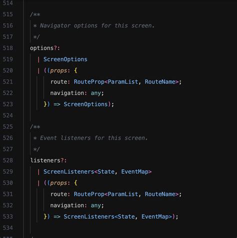 I Want To Make Abstraction Out Of Stack Screen But I Can T Get The Types Work Properly React