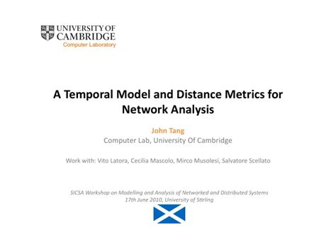 Ppt Atemporalmodelanddistancemetricsfor Networkanalysis Johntang