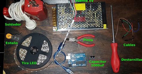 Componentes Requeridos Tira De 300 Led Rgd Ws2812b 5050 5m Individual Addressable 5v Arduino Uno