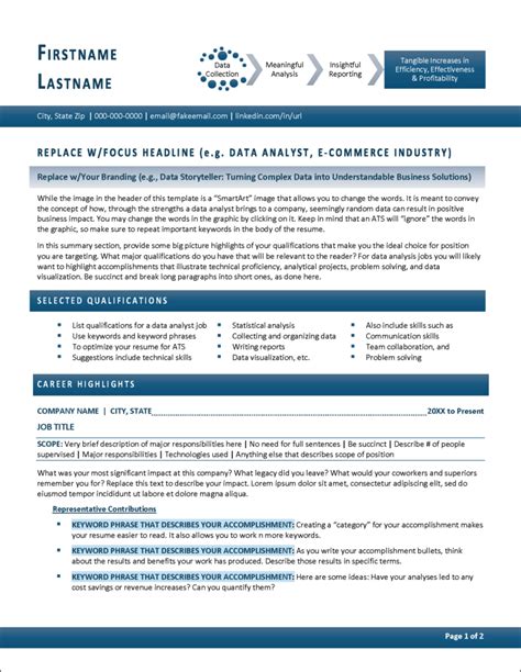 Comprehensive Career Templates Set For Data Analysts Distinctive Templates