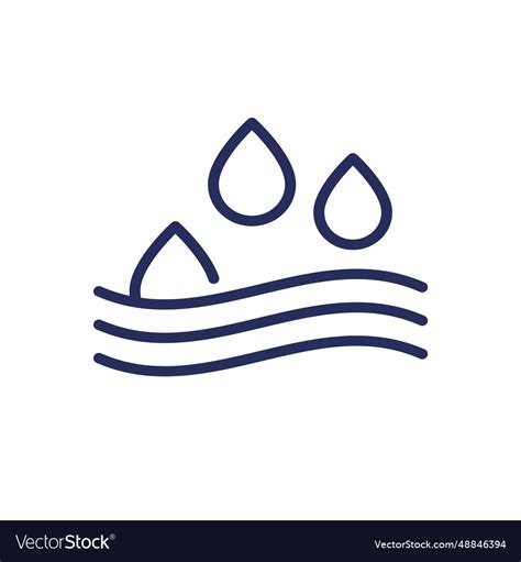 Absorption line icon absorb water Royalty Free Vector Image