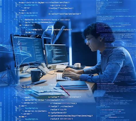Coder Engineer Working With His Pc Premium Ai Generated Image