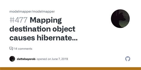 mapping destination object causes hibernate problems · issue 477