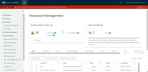 Configure Password Expiration Policy For Nsx Manageredge Nodes For A Vmware Cloud Foundation
