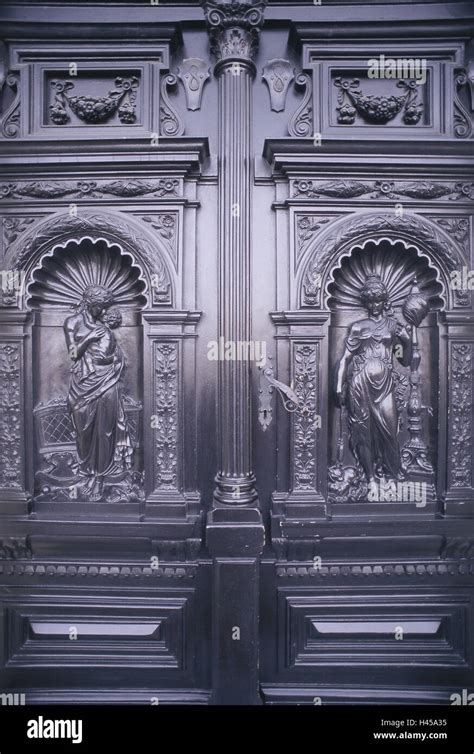 Wooden Door Carving Detail Czechia Prague Front Door Door Input