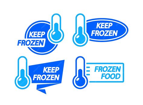 Premium Vector Frosty Product Vector Labels Featuring Keep Frozen