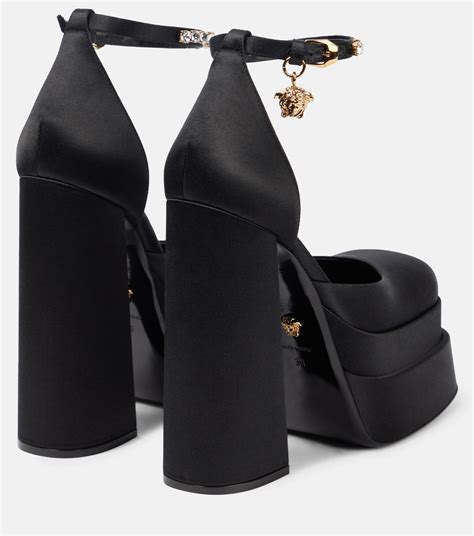 Versace Medusa Aevitas Satin Platform Pumps Versace