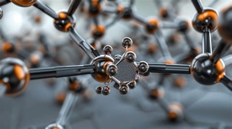 Abstract Molecular Structure 3d Rendering Premium Ai Generated Image